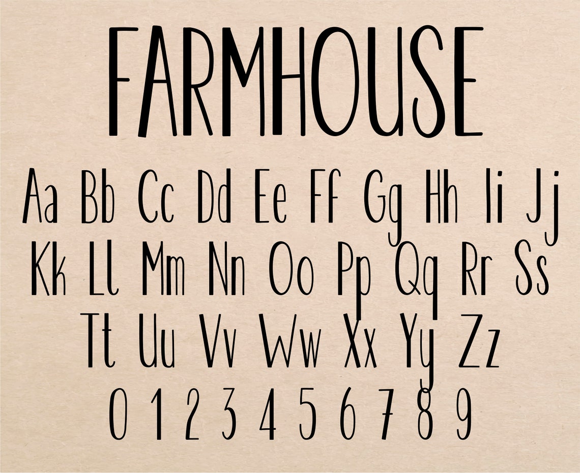 Farmhouse Font Thin Font Tall Font Nature Font Skinny Font Tall Skinny ...