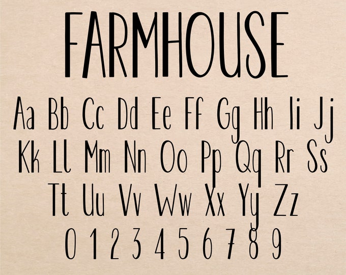 Farmhouse Font Thin Font Tall Font Nature Font Skinny Font Tall Skinny
