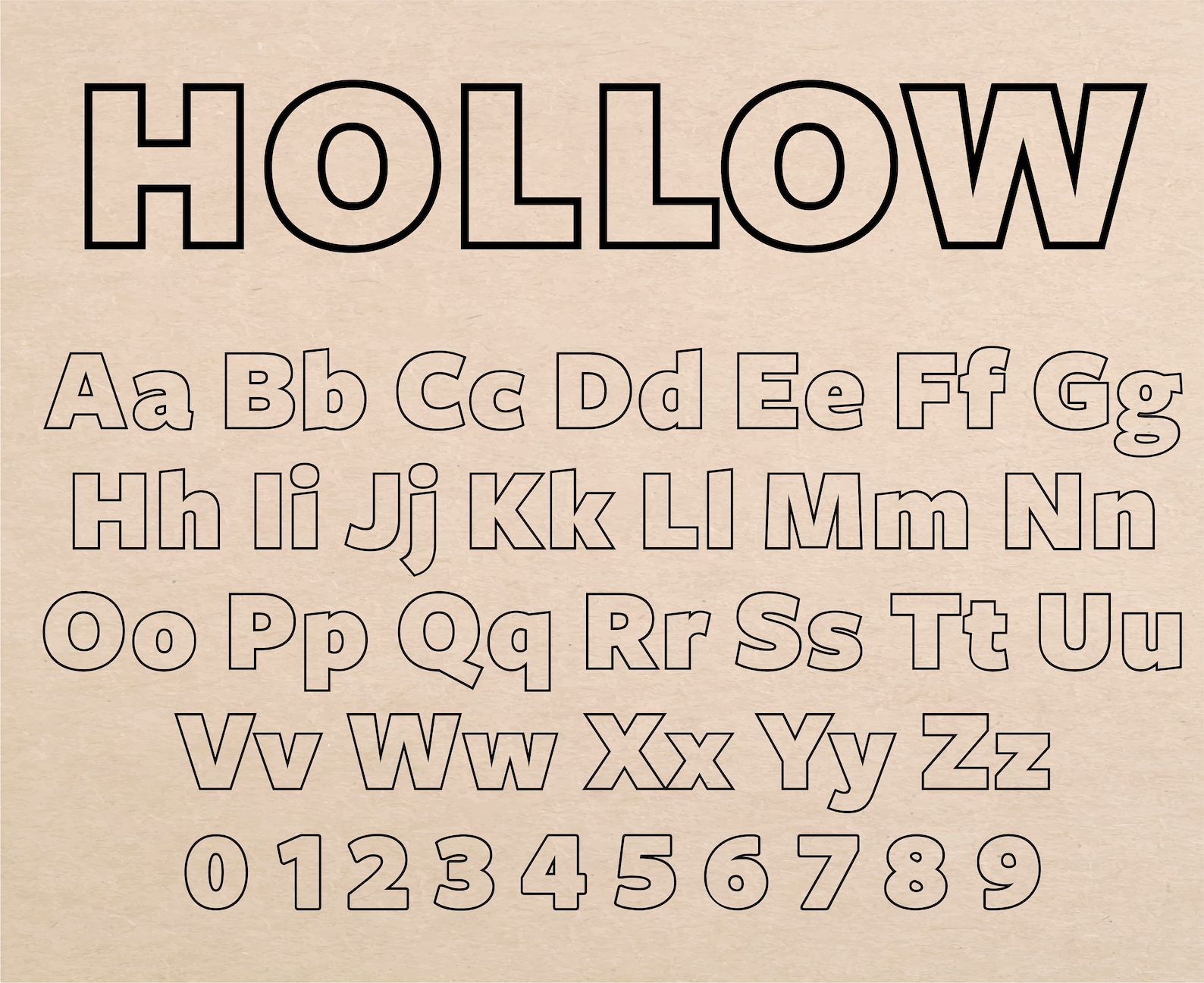 Outline Font Outline Letters Hollow Font Bold Outline Font Block ...