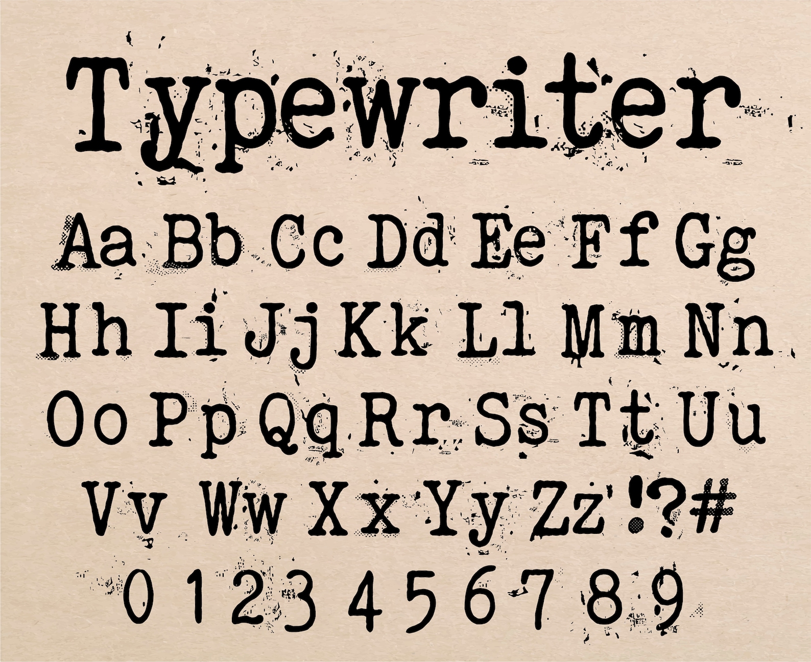 Typewriter Font Type Font American Typewriter Font Old Typewriter Font ...