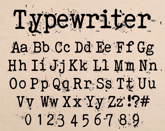 Typewriter Font Type Font American Typewriter Font Old Typewriter Font ...