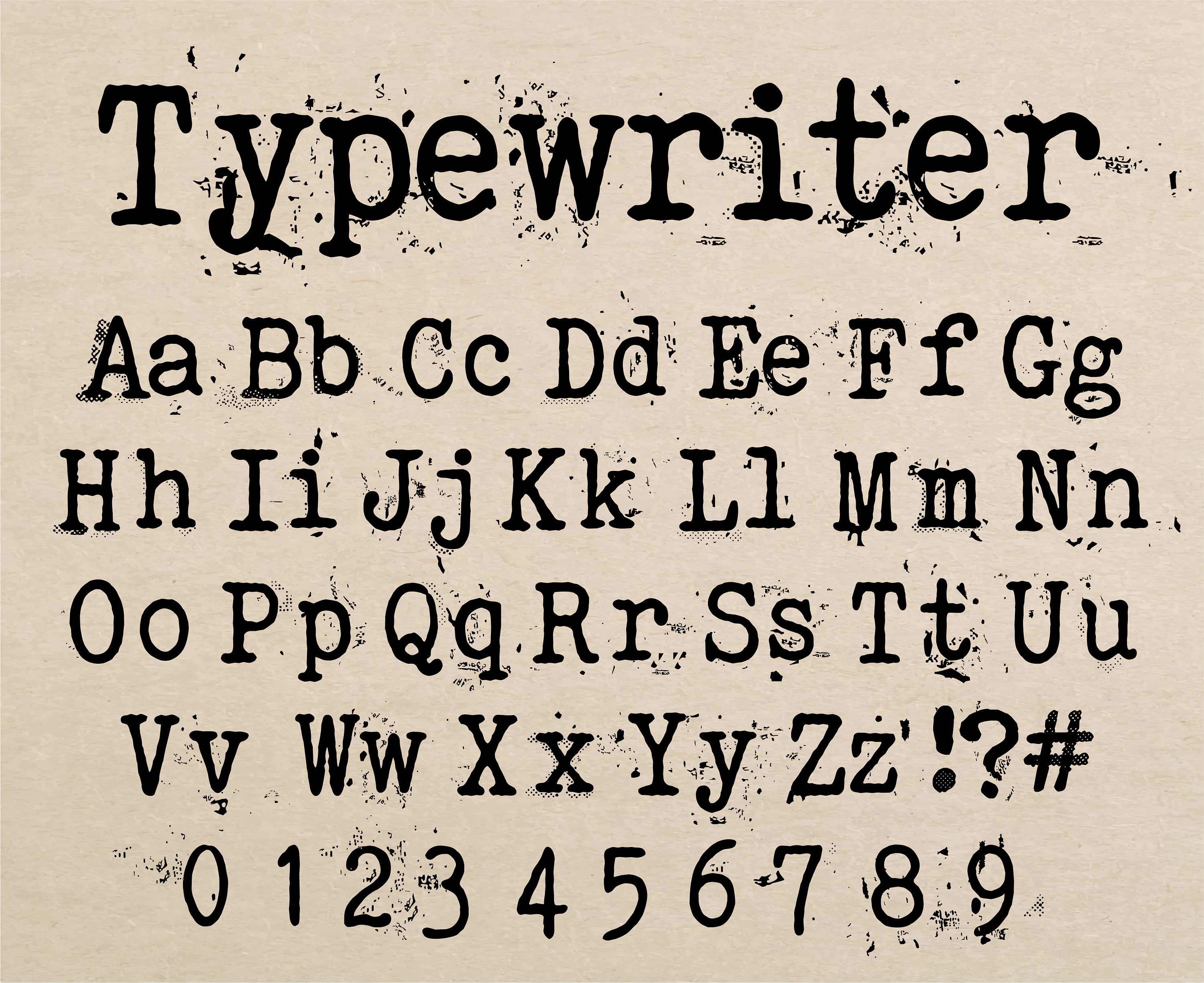 Typewriter Font Type Font American Typewriter Font Old Typewriter Font Vintage Typewriter Font
