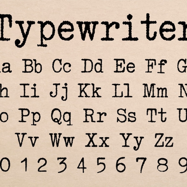 Typewriter Type - Etsy