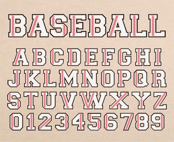Old Baseball Number Font
