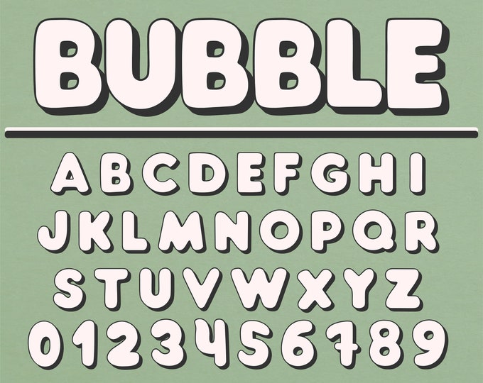 Bubbly Font Bubble Letters Font Bubble Font Svg Ttf Layred for Cricut ...