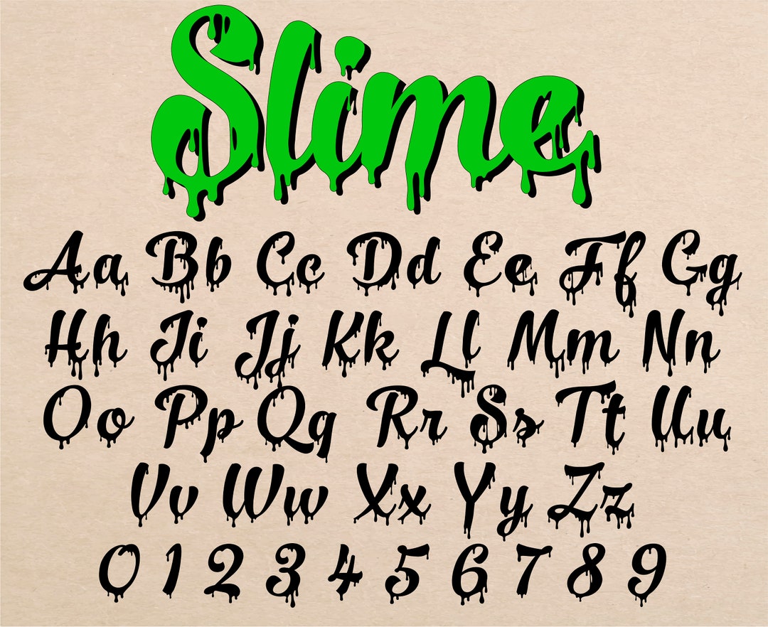 Drip Font Slime Font Dripping Letters Font Blood Dripping Font Slime ...