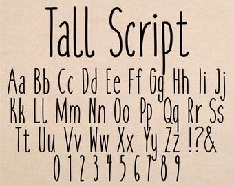 Tall Thin Font Skinny Font Thin Font Tall Skinny Font Tall Letters Font ...