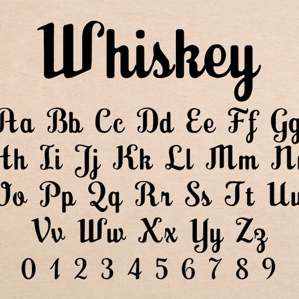 Bourbon Font Svg - Etsy