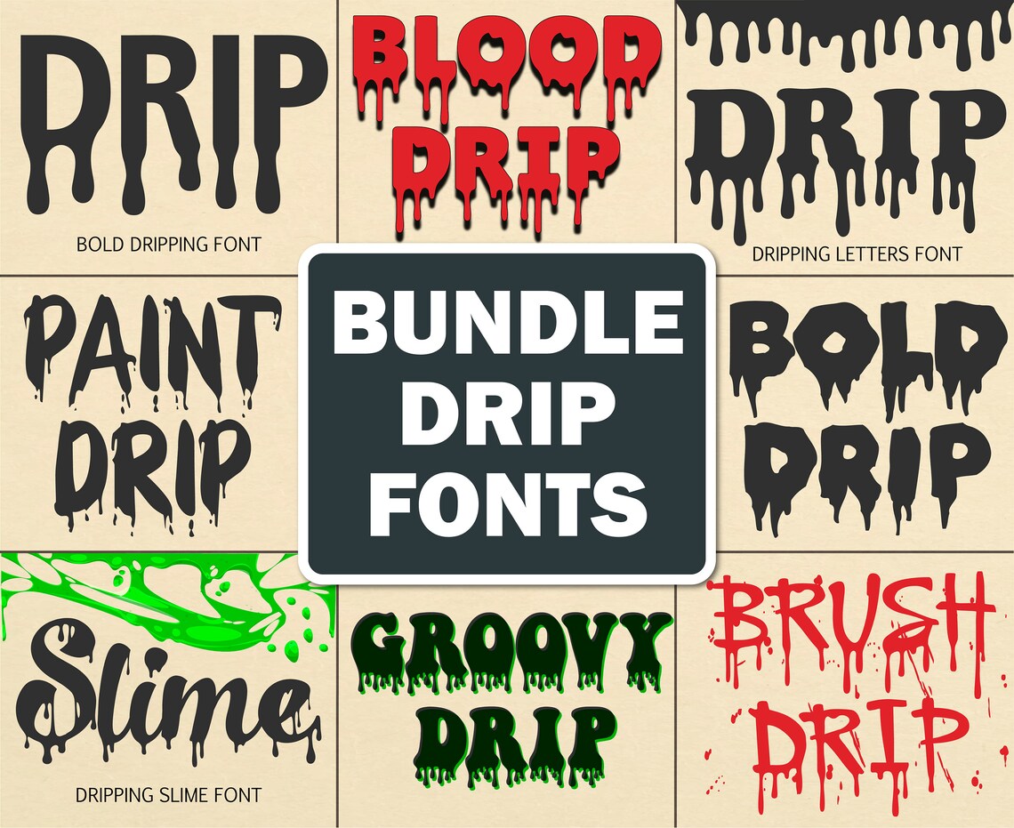 Drip Font Dripping Font Blood Dripping Font Honey Drip Font Dripping ...