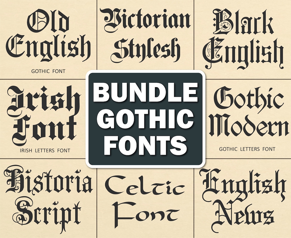 Old English Font Gothic Font Celtic Font Old English Calligraphy Old ...