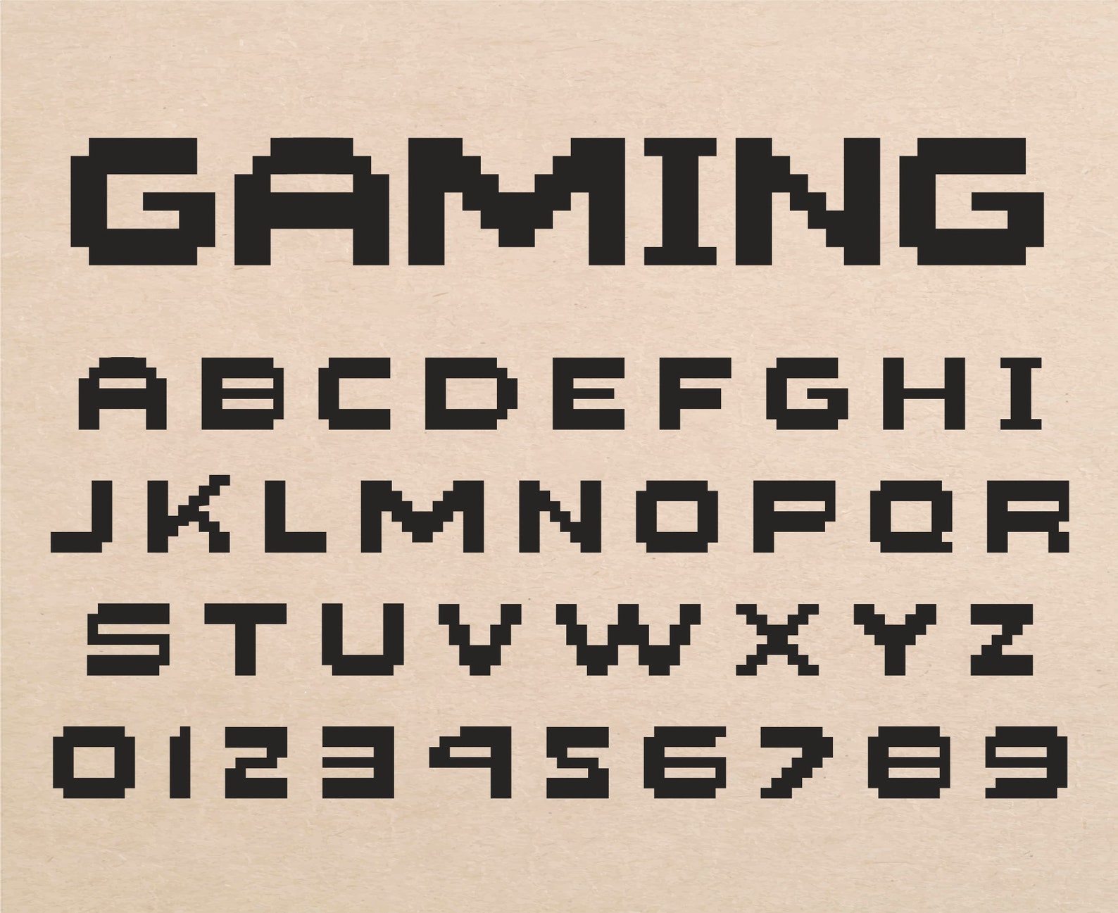 Game Font Pixel Font Gamer Font Pixel Art Font Pixel Text Font Game ...