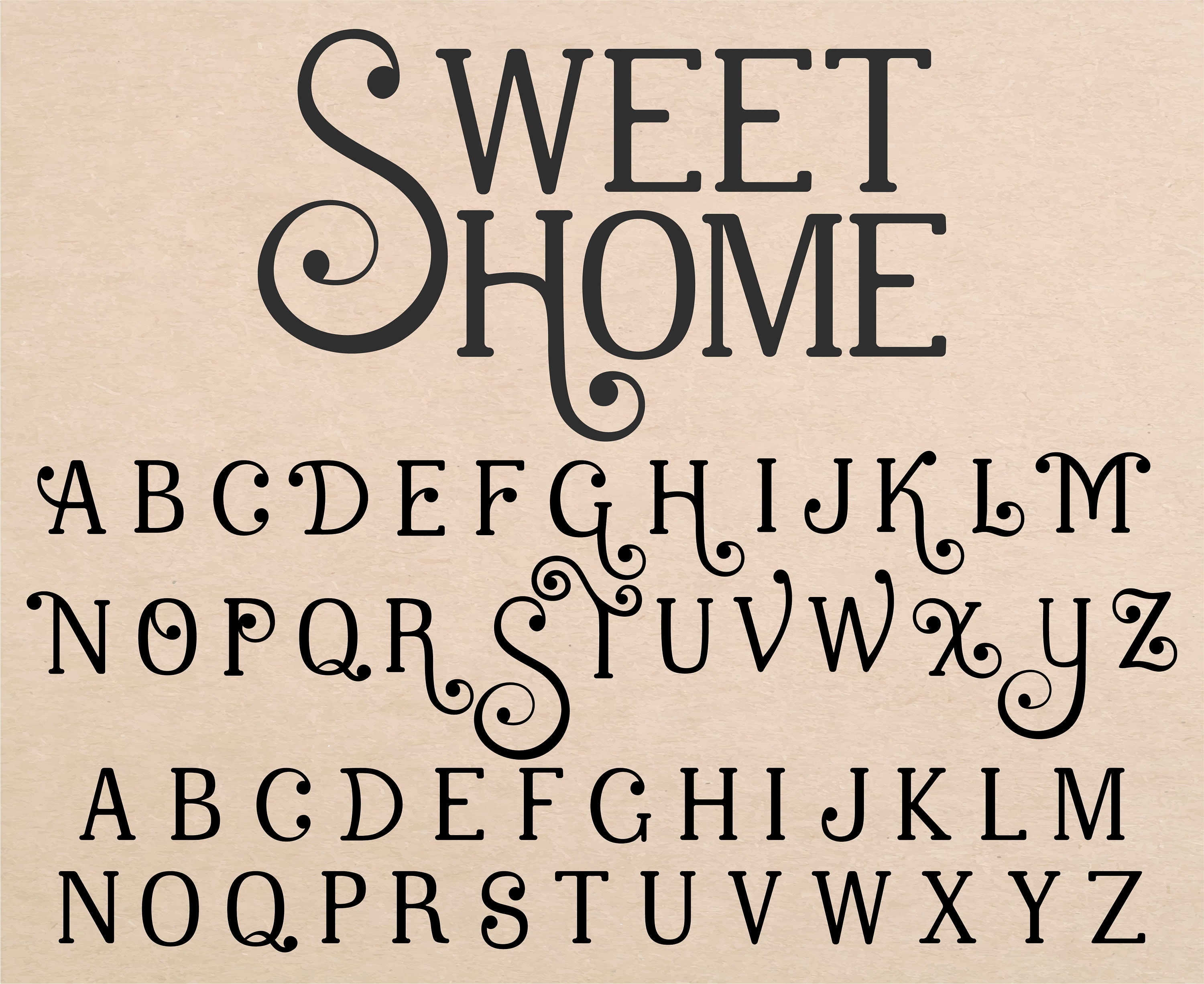 Christmas Font Sweet Home Font Christmas Script Christmas Curly Font ...