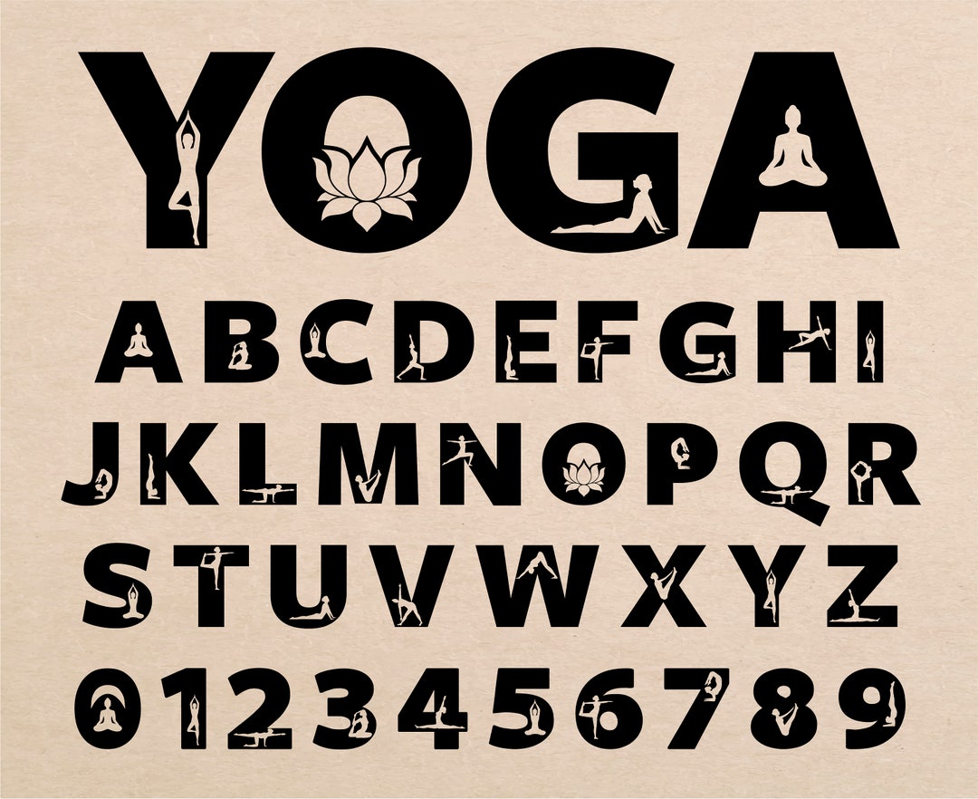 Yoga Font Yoga Letters Yoga Font Style Yoga Studio Font Yoga Class Font ...