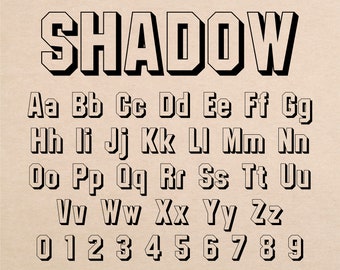 Shadow Font Block Shadow Font Shadow Script Font Shadow Font Style ...