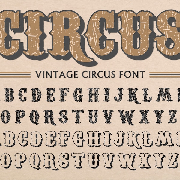 Circus Font - Etsy
