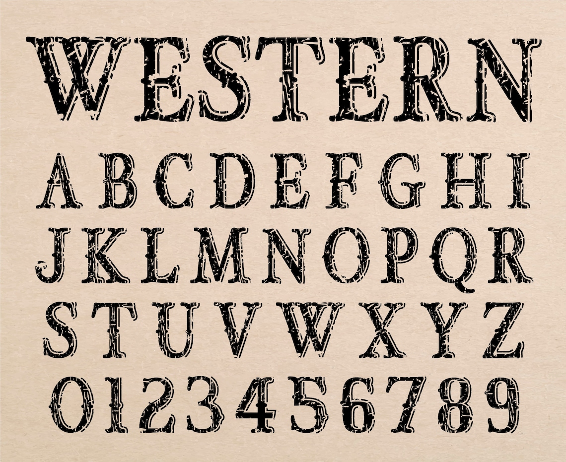 Western Font Wild West Font Old West Font Western Font Styles Cowboy ...