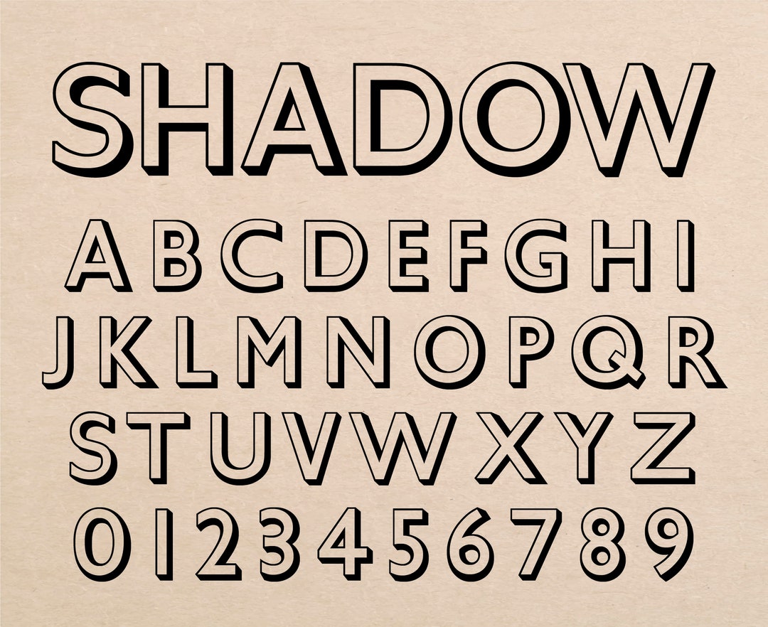 Shadow Font Shadow Script Font Shadow Font Style Drop Shadow Font 