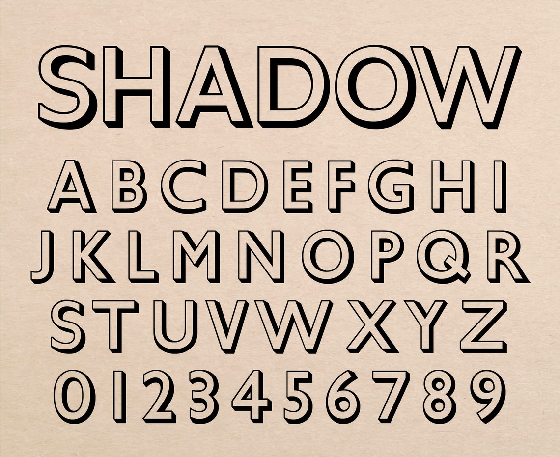 Shadow Font Shadow Script Font Shadow Font Style Drop Shadow Font ...