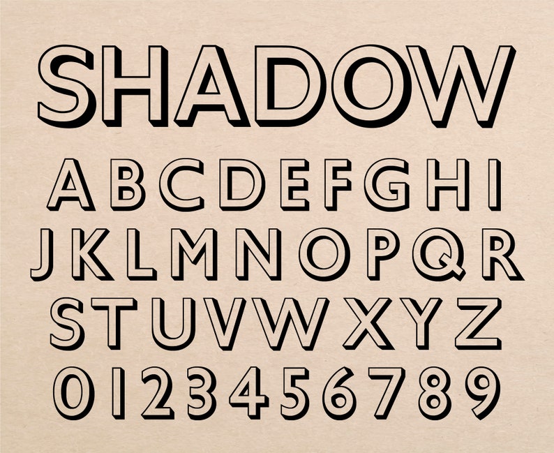 Shadow Font Shadow Script Font Shadow Font Style Drop Shadow Font ...
