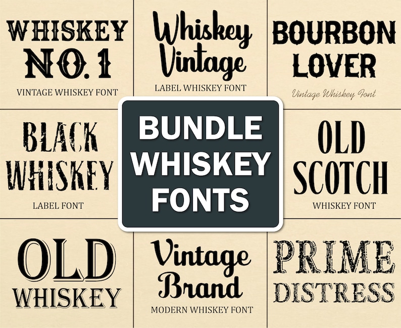 Whiskey Font Black Whiskey Font Old Whiskey Font Bourbon Font Scotch ...