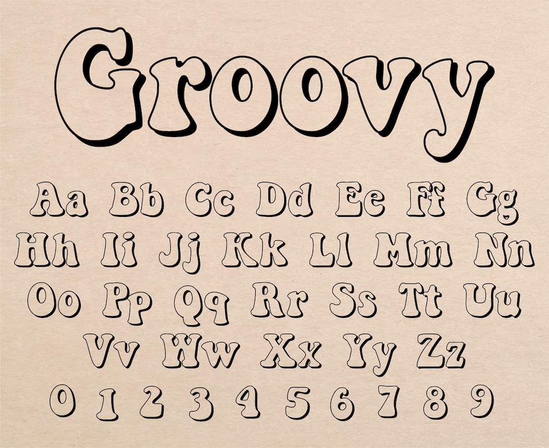 Groovy Font Groovy Retro Font Groovy Script Font Groovy 70s Font Groovy 60s Font Groovy Alphabet