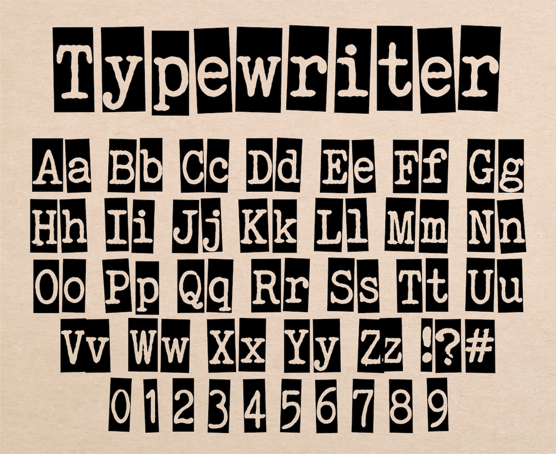 Typewriter Font Type Font Block Font American Typewriter Font Old ...