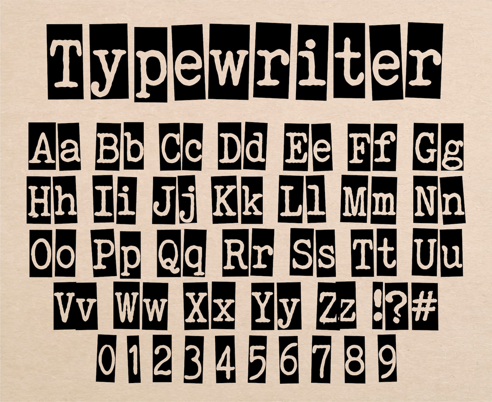 Typewriter Font Type Font Block Font American Typewriter Font Old ...