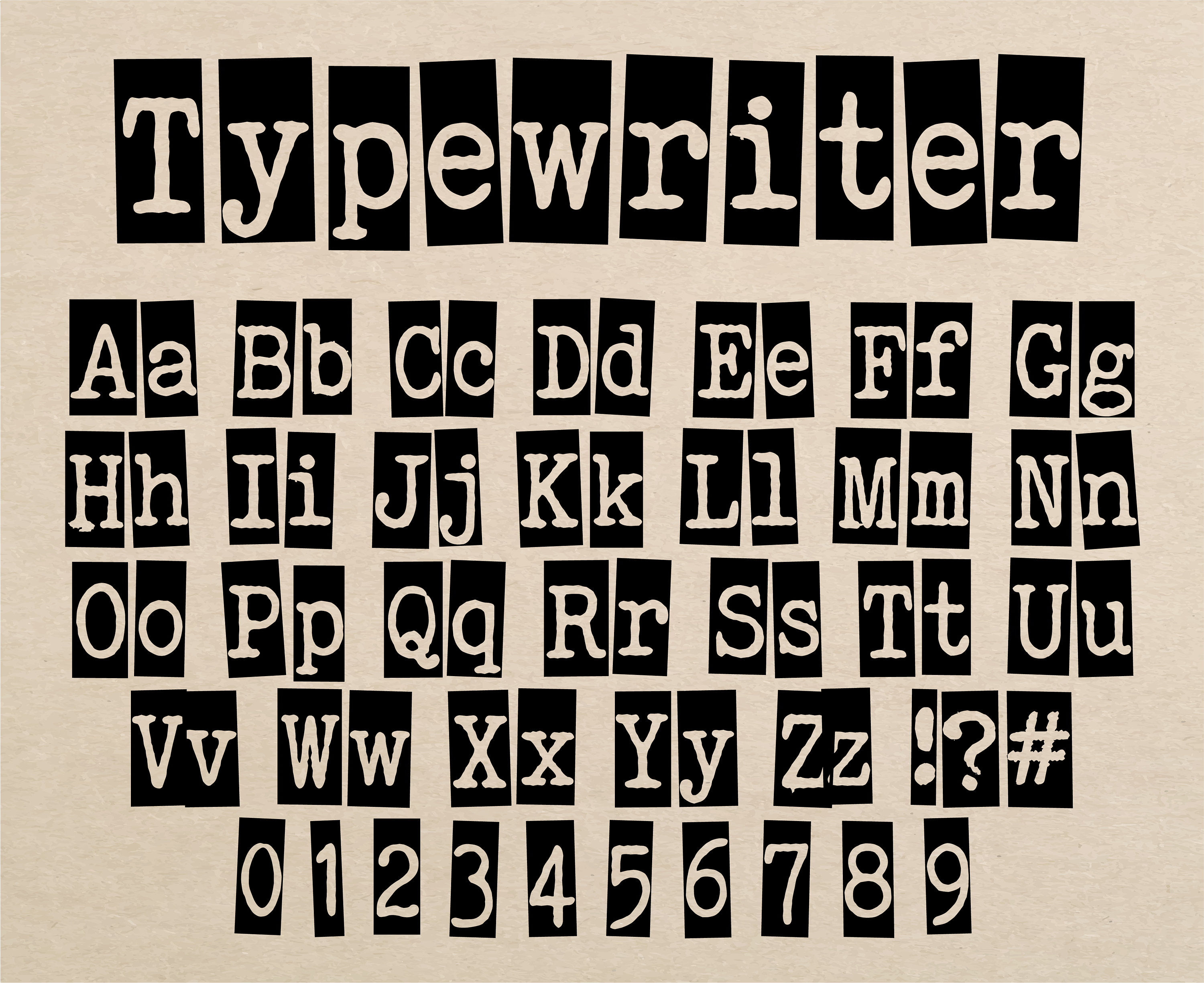 Typewriter Font Type Font Block Font American Typewriter Font Old ...