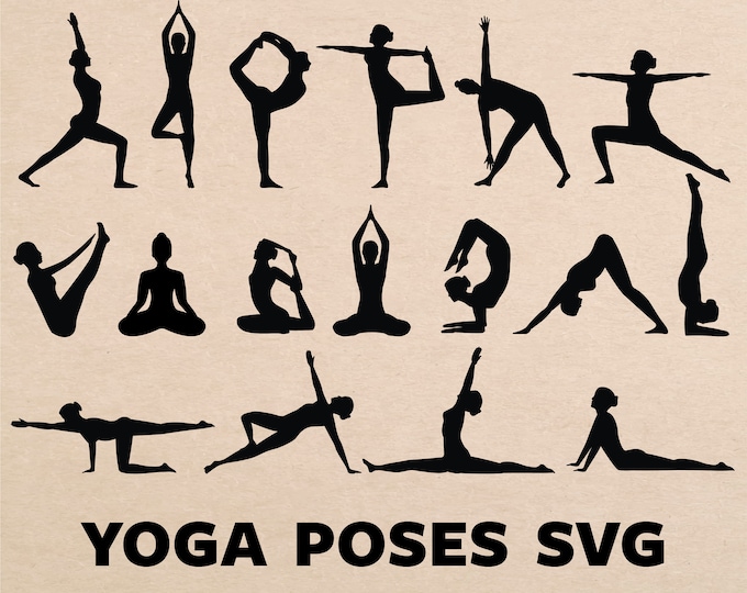 Yoga Poses Svg Png Yoga Svg Meditation Svg Yoga Class Svg Yoga Studio ...