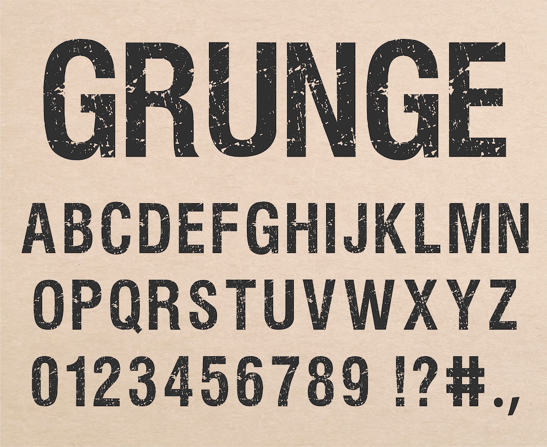 Distressed Font Grunge Font Stamp Font Distressed Letters Font ...