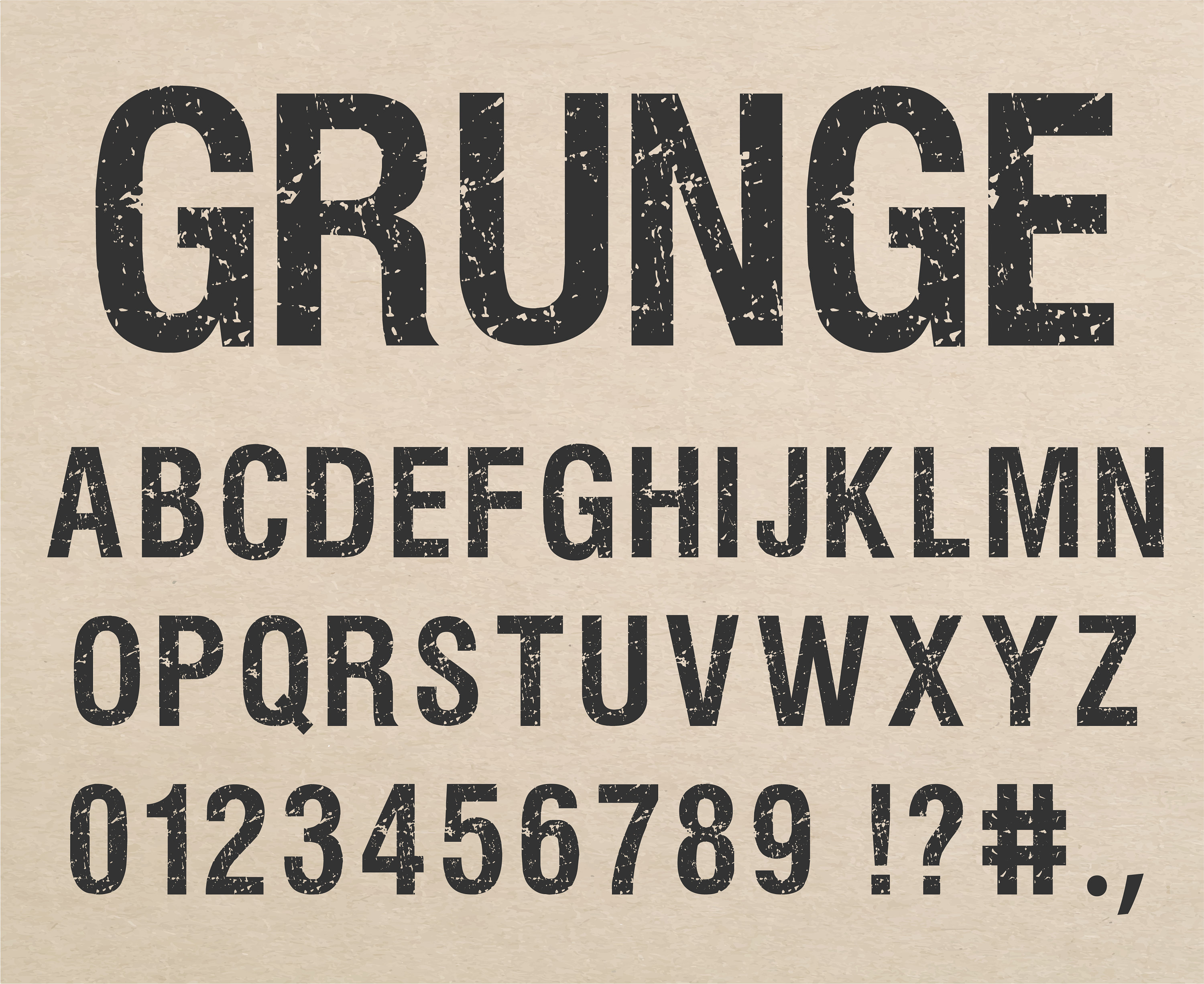 Distressed Font Grunge Font Stamp Font Distressed Letters Font Distressed Font for Cricut Rubber ...