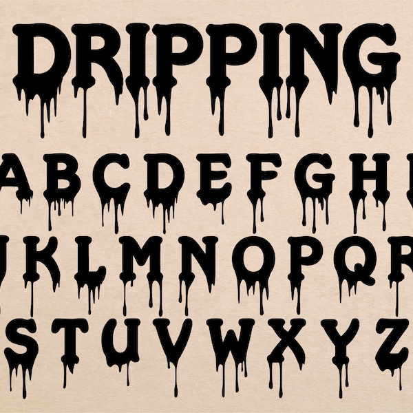 Dripping Letters - Etsy