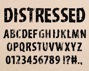 Distressed Font Grunge Font Distressed Letters Font Distressed Font for ...