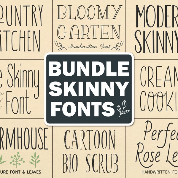 Skinny Font - Etsy