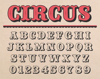 Circus Font Carnival Font Old Circus Font Vintage Circus Font Circus ...