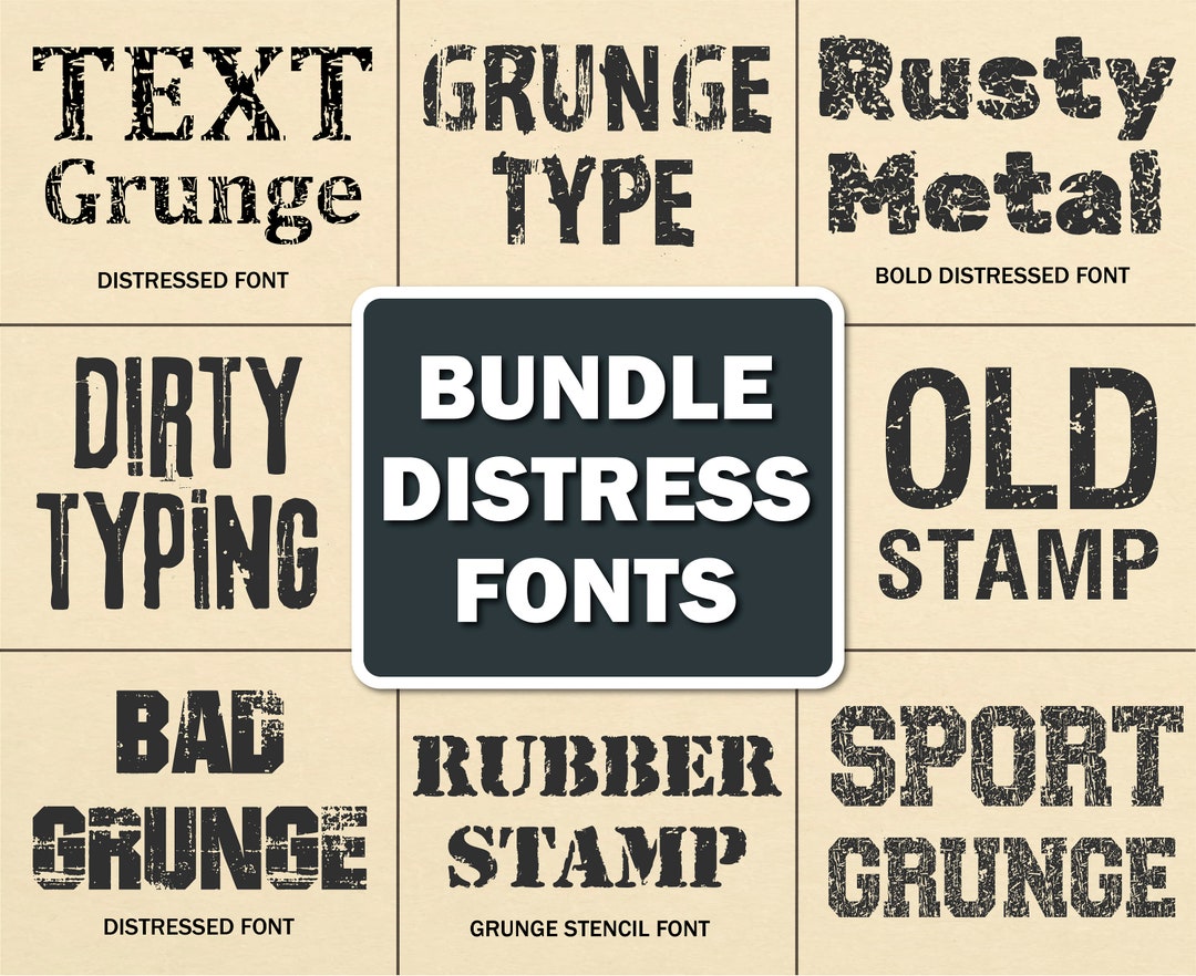 Distressed Font Grunge Font Stamp Font Rubber Stamp Font Distressed ...