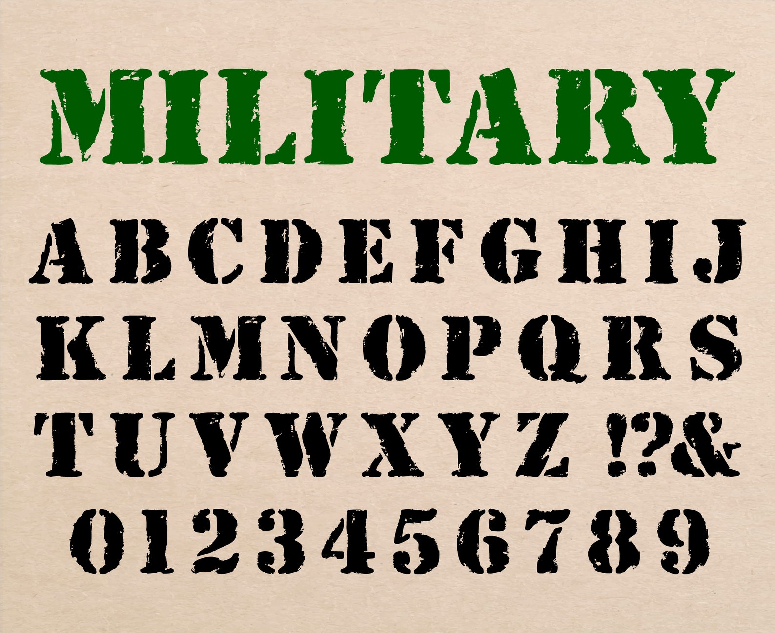 Military Font Military Stencil Font Stencil Font Army Font Army Stencil ...