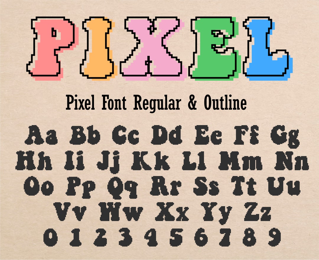 Game Font Pixel Font Gamer Font Pixel Art Font Pixel Text Font Game ...