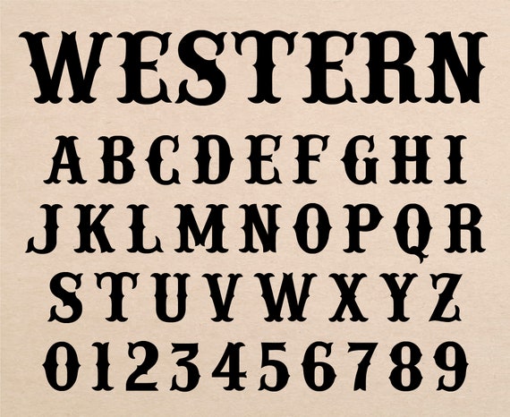Western Font Alphabet
