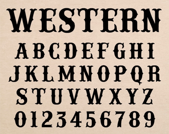 Western Font Wild West Font Old West Font Western Font Styles Cowboy ...