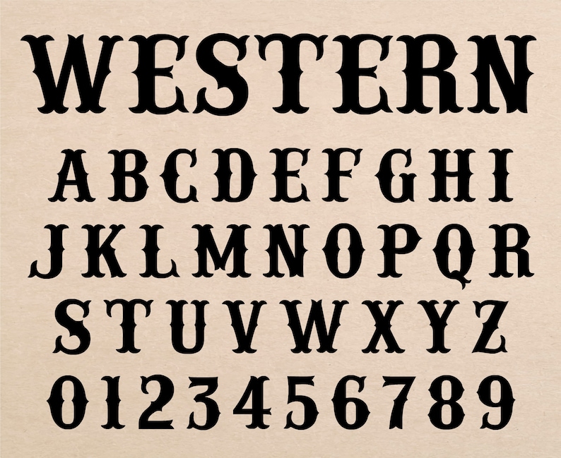 Western Font Wild West Font Old West Font Western Font Styles Cowboy ...