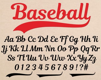 Baseball Font Ttf Baseball Font Svg Baseball Font With Tails Baseball ...