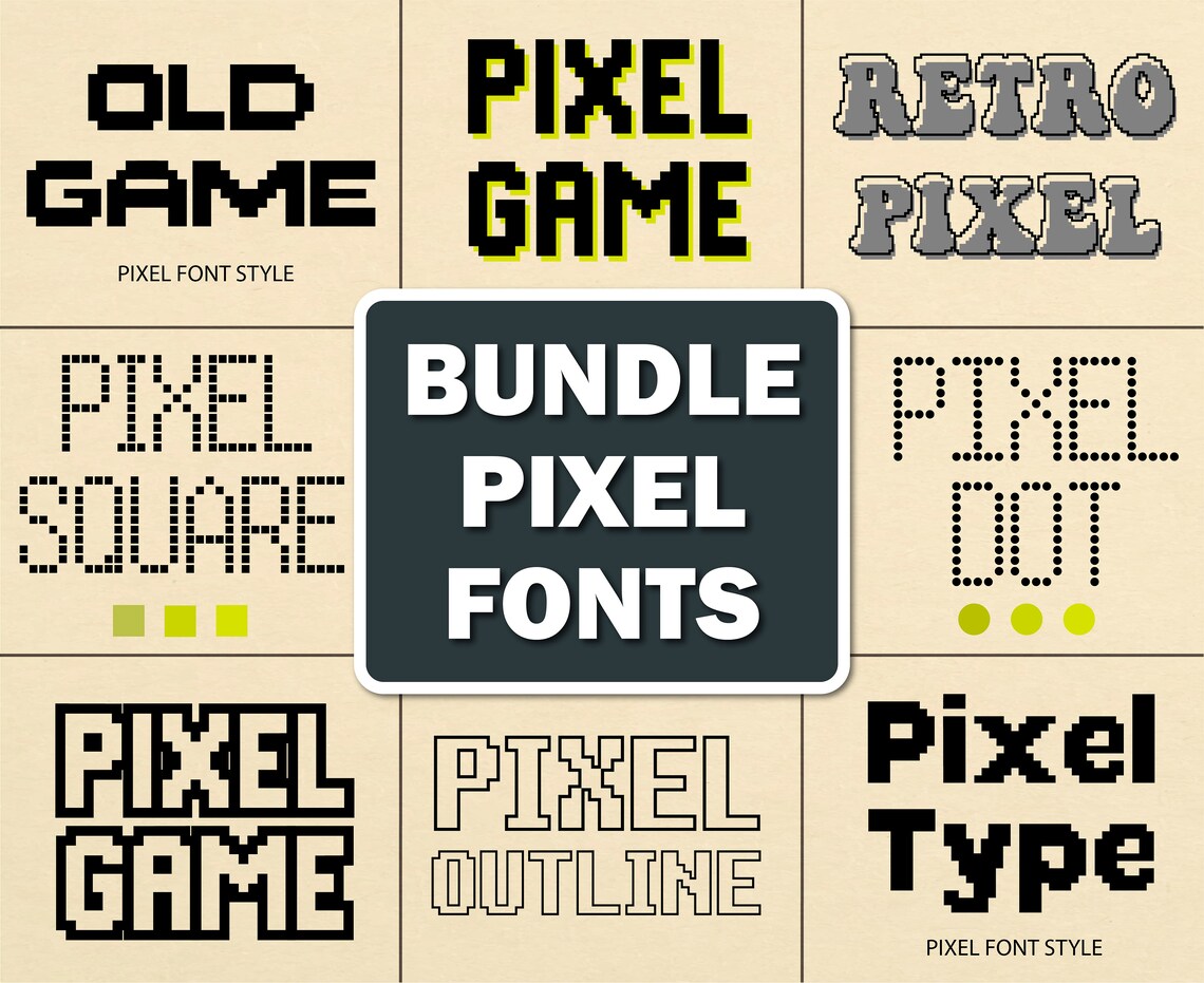 Pixel Font Pixel Game Font Pixel Art Font Bit Font Pixel Text Font Game ...