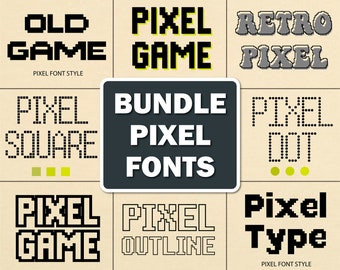 Pixel Font Pixel Game Font Pixel Art Font Bit Font Game Font Blocky ...