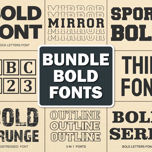 Bold Fonts - Etsy