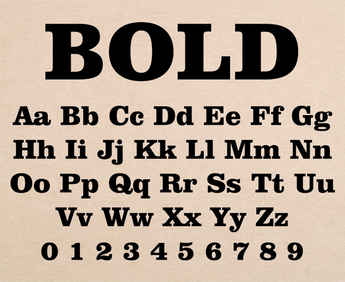 Bold Serif Font Block Font Block Style Font Block Script Font Serif ...