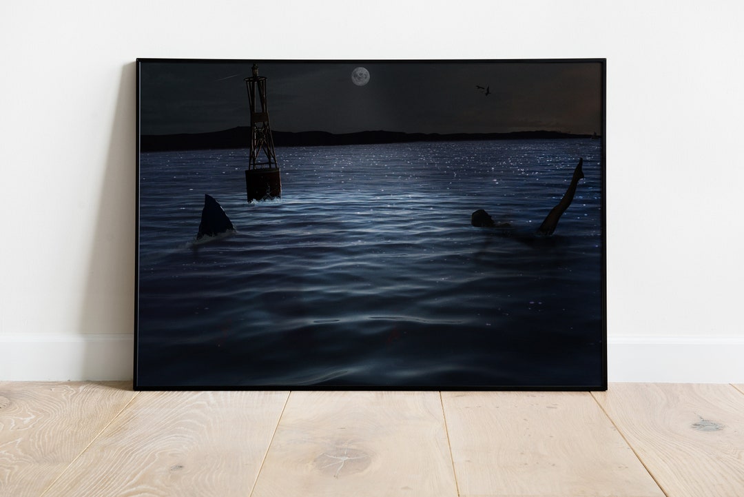 Jaws 'the First Victim' Giclée Art Print, High Quality Print, Modern ...