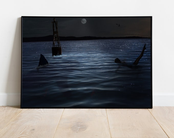Jaws 'the First Victim' Giclée Art Print, High Quality Print, Modern ...