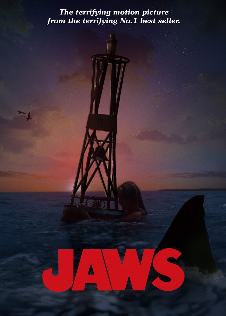 Jaws 'chrissie' Giclée Art Print, High Quality Print, Modern Art Design, Home, Movie Poster - Etsy