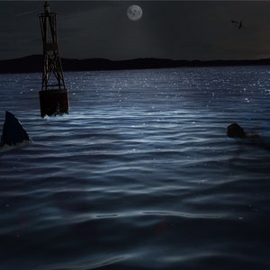 Jaws 'the First Victim' Giclée Art Print, High Quality Print, Modern ...